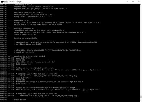Nodejs Attempting To Deploy My App Node React Socketio To Heroku