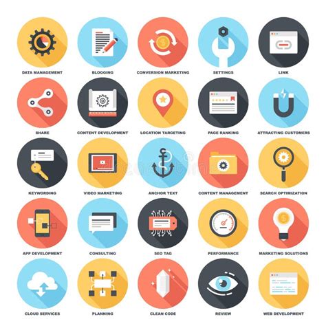 seo and development stock vector illustration of development 51232341