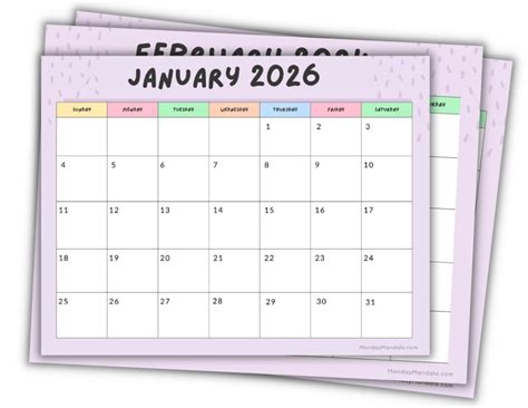 2026 Printable Calendars 56 Free Pdf Printables
