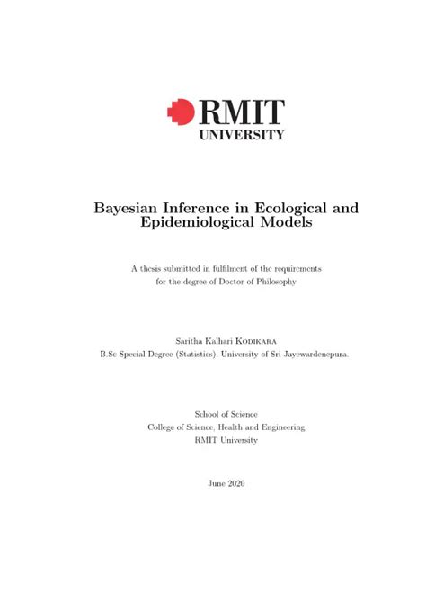 Bayesian Inference In Ecological And Epidemiological Models Docslib