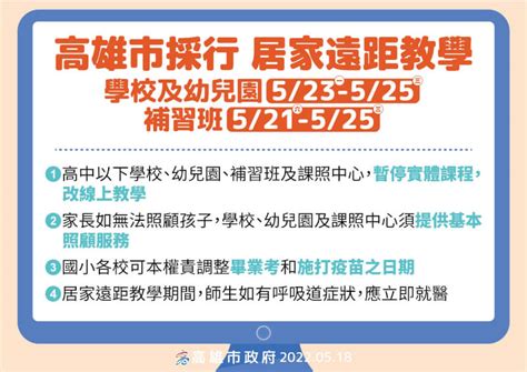 高雄高中以下學校幼兒園 起 天採遠距教學東森新聞