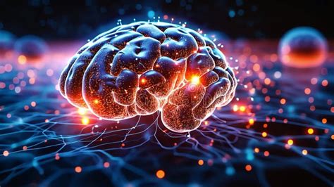 A Vibrant Brain Model Displaying Neural Connections at a Digital Art Exhibition Stock Video ...