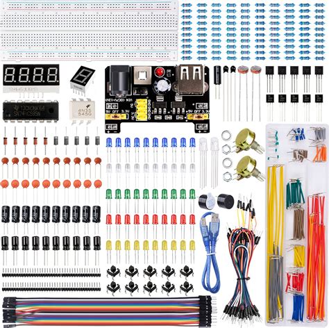 Miuzei Starter Kit Breadboard Set Compatible With Arduino Including Supply Module Jumper Wire