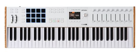 Arturia Keylab 61 Mk3 White Midi Controller Keyboard For Music Production With All In One