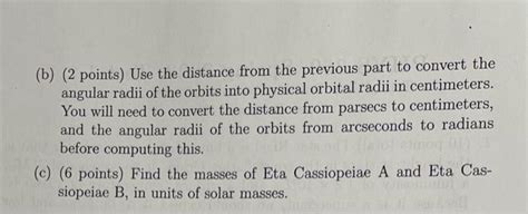 Solved 2 10 Points Total The Star Eta Cassiopeiae Seen