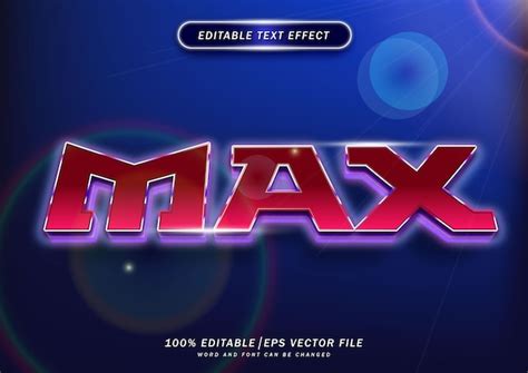 Premium Vector Luxury Max Text Effect Editable Font Effect