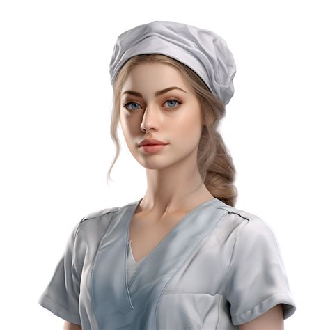 Beautiful Female Nurse Character No Background Ai Generated 29348859 Png
