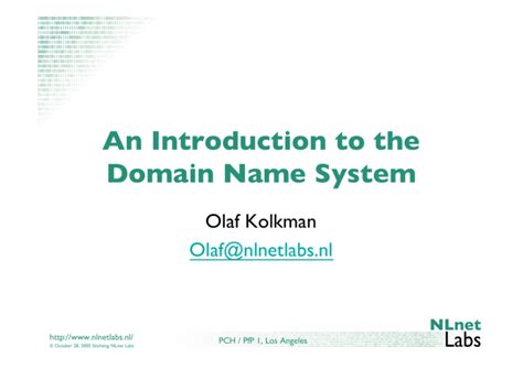 An Introduction To The Domain Name System An Introduction To The Domain Name System