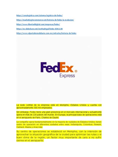 Fedex Pdf Fed Ex Transporte