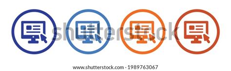 Computer Screen Cursor Icon Vector Illustration Stock Vector Royalty