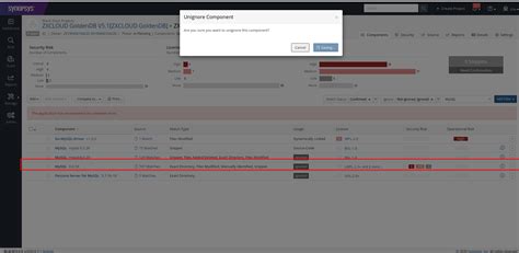 Unable To Perform Removedelete Action In Black Duck Fail To Unignore