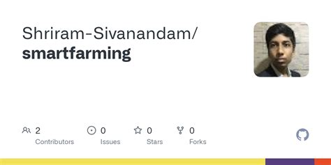 github shriram sivanandam smartfarming