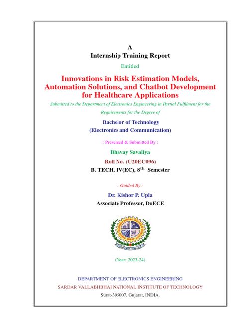 Aiml Internship Report Pdf Sensitivity And Specificity Optical