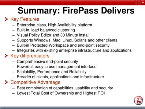 Ppt F5 Security Products Firepass Ssl Vpn Powerpoint Presentation