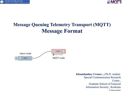 Message Queuing Telemetry Transport Mqtt Message Format Pptx Internet Computing