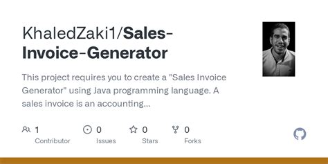 GitHub KhaledZaki Sales Invoice Generator This Project Requires You To Create A Sales