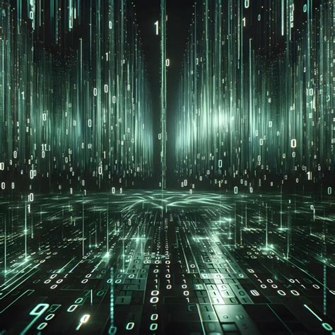 Premium Photo Pattern Of Green Binary Code Numbers Falling In An