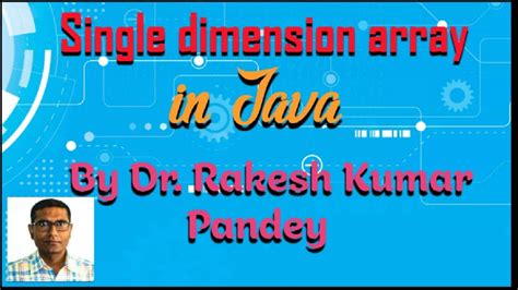 single dimension array in java youtube