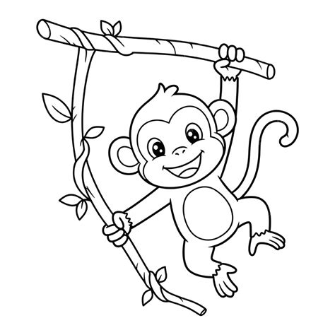 Gambar Monyet Lucu Hitam Putih