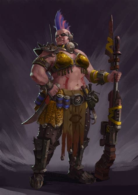 Female Orks 40k Ogryn Female Ogryn Girl Warhammer 40k Character Art