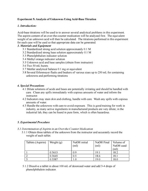 Chemical Formulas Experiment 5 Lab Report At James Ivery Blog