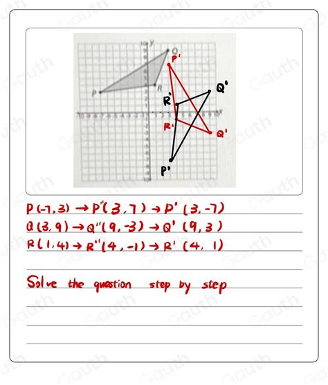 solved 》 listen lucy draws pqr on the coordinate plane shown below