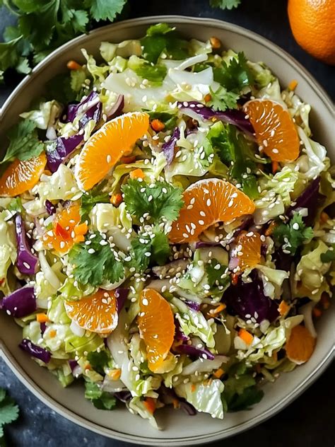 Easy Sesame Orange Napa Cabbage Salad Refreshing Delight