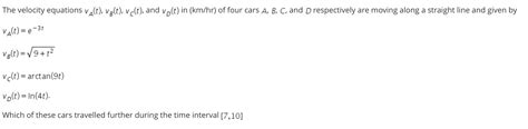 Solved The Velocity Equations VA T VB T VC T And VD T Chegg Com