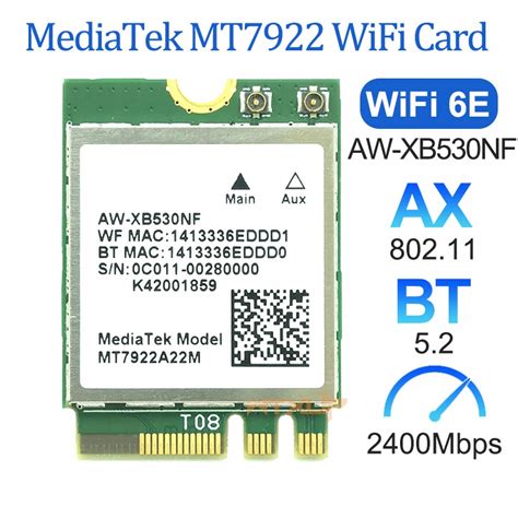 Mediatek Wi Fi 6e Mt7922 Wireless Lan Card 2 4g 14187584149 Oficjalne Archiwum Allegro