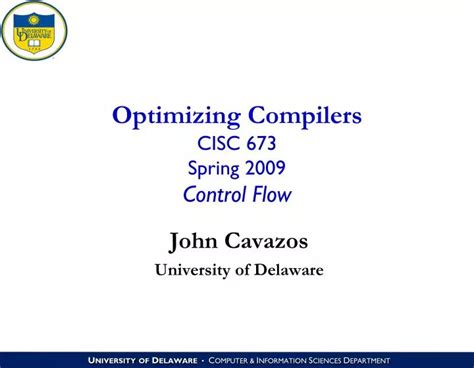 PPT Optimizing Compilers CISC Spring Control Flow PowerPoint Presentation ID
