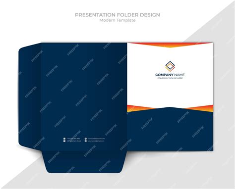 Premium Vector Professional Modern Presentation Folder Template