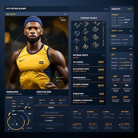 Premium Photo Web Dashboard Sports Team Performance Dashboard Tile Based Layout Dynamic