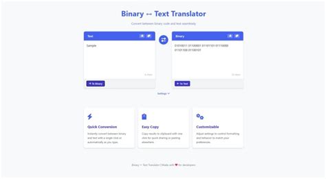 Binary Text Translator Using Html Css And Javascript With Source Code Sourcecodester