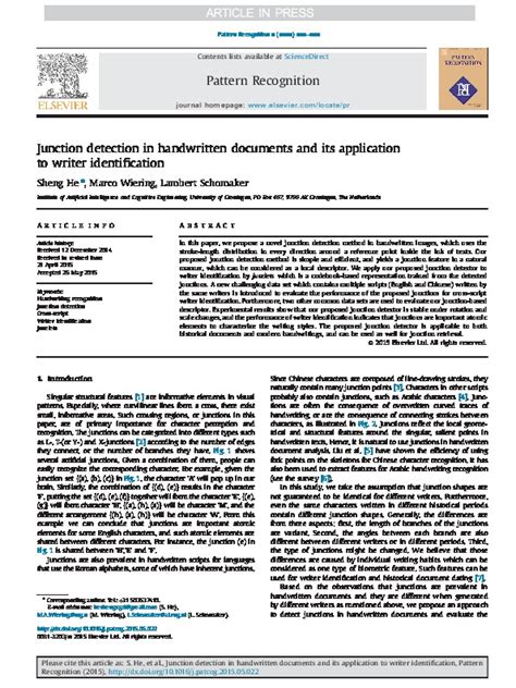 download pdf junction detection in handwritten documents and its