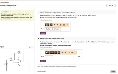 Solved Assignment 5 Inverting Op Amp Circuits 9 Of 15 Learning Goal