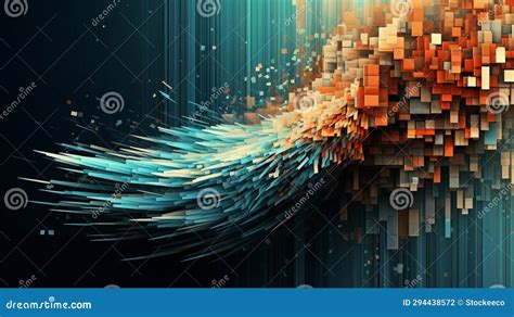 Algorithmic Art Wallpaper With Abstract Circuit Design Royalty Free