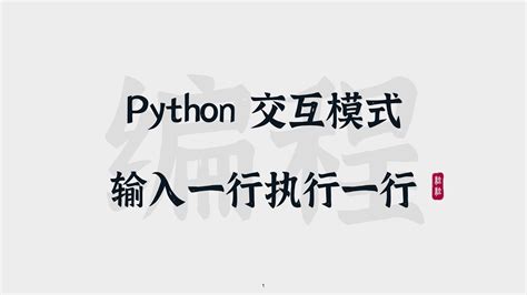Python交互模式 输入一行执行一行 Interactive Mode YouTube
