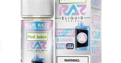Raz X Pod Juice Tobacco Free Nicotine E Liquid 100 Ml Worldwide Vape