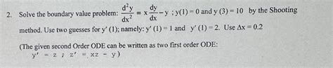 Solved 2 Solve The Boundary Value Problem
