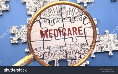 Medicare Complex Multipart Topic Under Close Stock Illustration