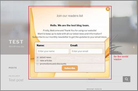 Setting The Display Order Of The Modal Windows