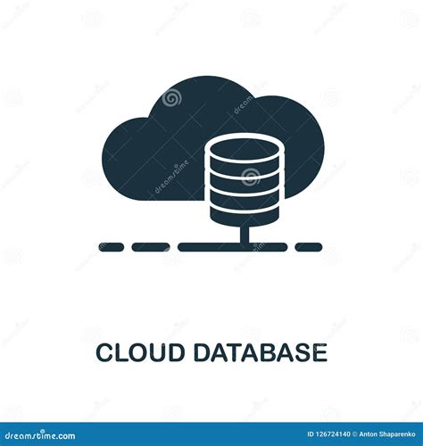Cloud Database Icon Monochrome Style Design From Big Data Icon Collection Ui Pixel Perfect