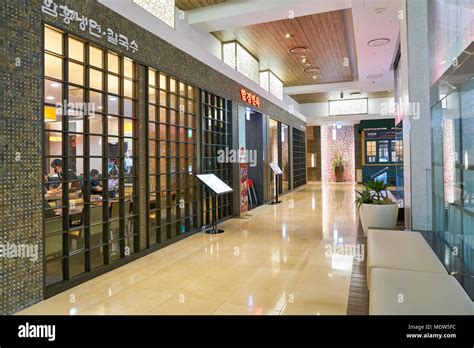 BUSAN SOUTH KOREA MAY 28 2017 Inside Lotte Department Store In