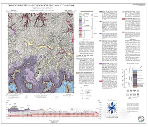 Map Geologic Map Of The Harriet Quadrangle Searcy County Arkansas