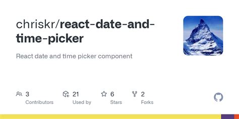 GitHub Chriskr React Date And Time Picker React Date And Time Picker Component