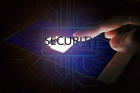 Cyber Security Global Network Concept Man Hand Protecting Smart Stock Image Image Of Concept