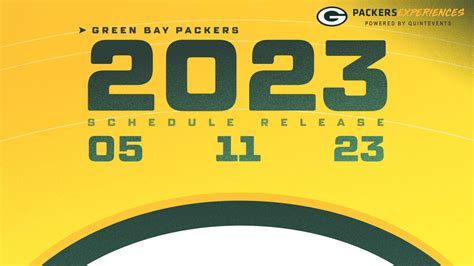 Packers 2023 Schedule To Be Released At 7 Pm Ct Thursday May 11