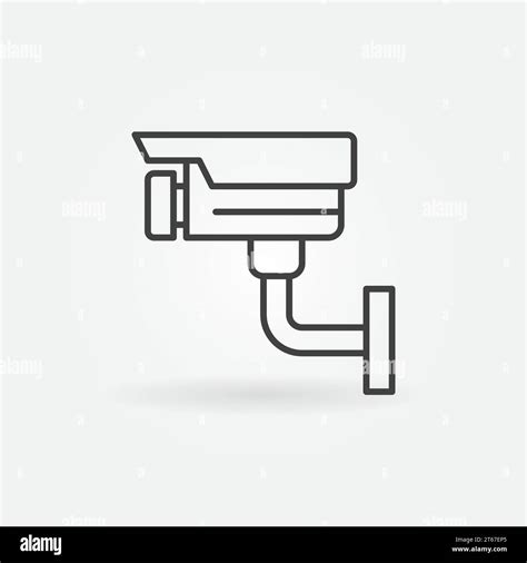 Video Surveillance Line Icon Vector Cctv Concept Symbol Or Design Element Stock Vector Image