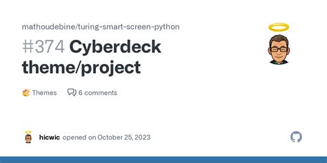 Cyberdeck Theme Project Mathoudebine Turing Smart Screen Python Discussion GitHub