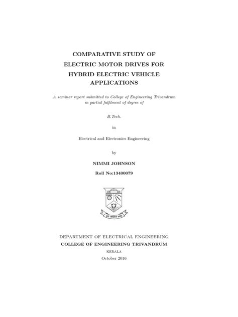 btech final year project report pdf pdf hybrid electric vehicle